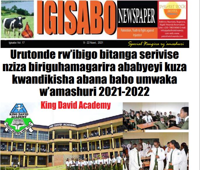 Ikinyamakuru Igisabo Vol ya 17 cyasohotse Special Itangira ry’amashuri ...